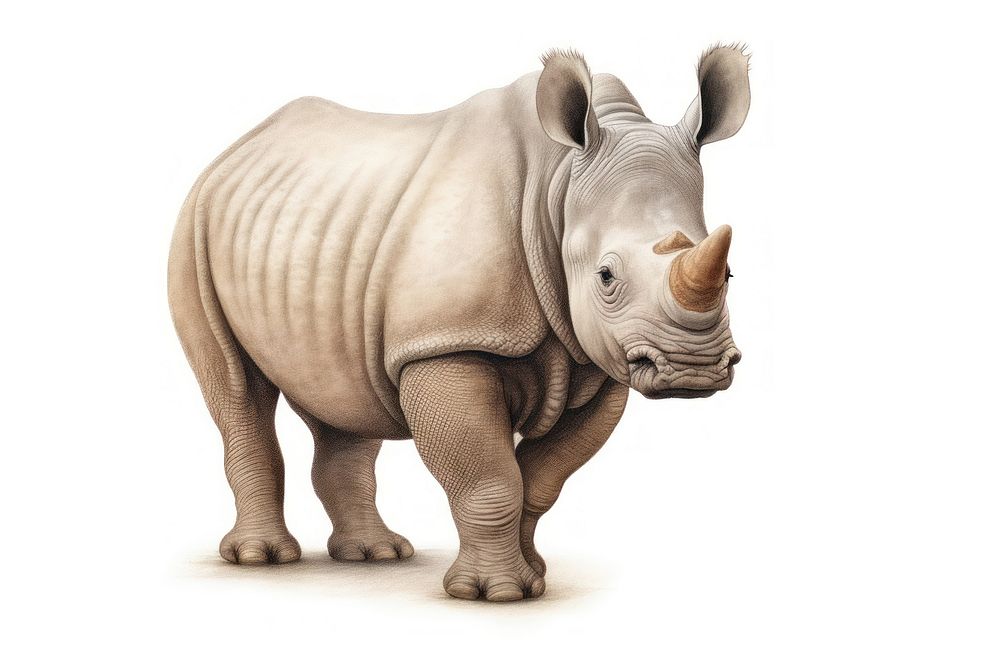 Rhinoceros wildlife cartoon animal. AI | Free Photo Illustration - rawpixel