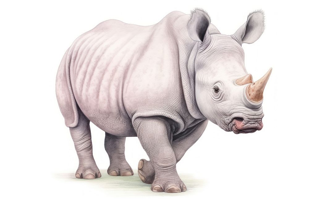 Rhinoceros wildlife cartoon animal. AI | Free Photo Illustration - rawpixel