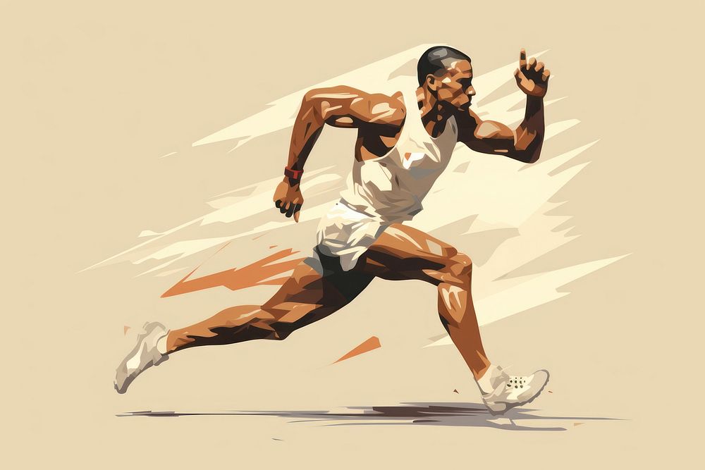 Athlete running jogging athlete. AI | Free Photo Illustration - rawpixel