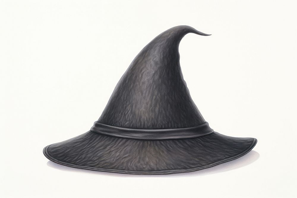 Wizard hat drawing white background | Free Photo Illustration - rawpixel