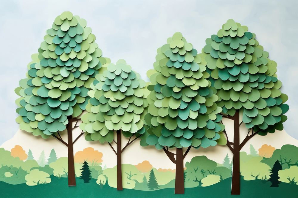 Trees outdoors painting nature. | Premium Photo Illustration - rawpixel