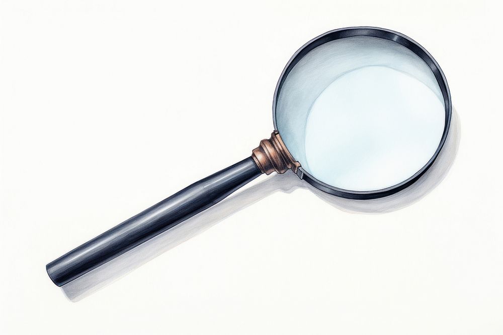 Magnifying glass white background circle | Free Photo Illustration ...