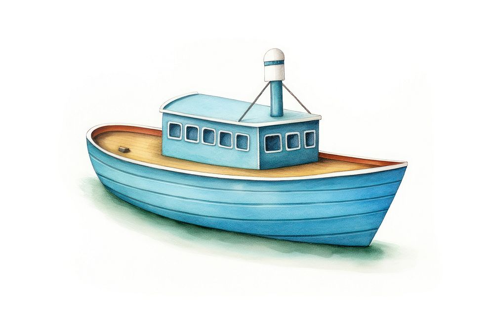 Toy boat watercraft vehicle drawing. | Free Photo Illustration - rawpixel