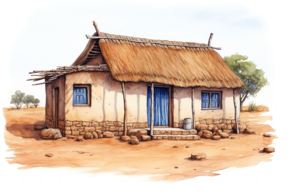 Africa house architecture building outdoors. | Premium Photo ...