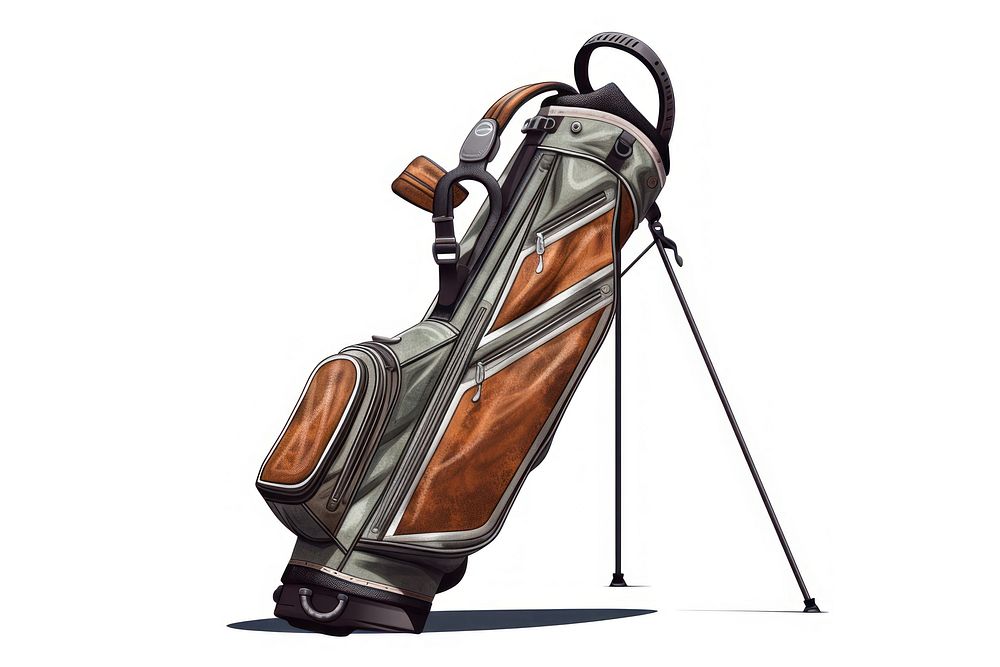Golf bag sports white background | Free Photo Illustration - rawpixel