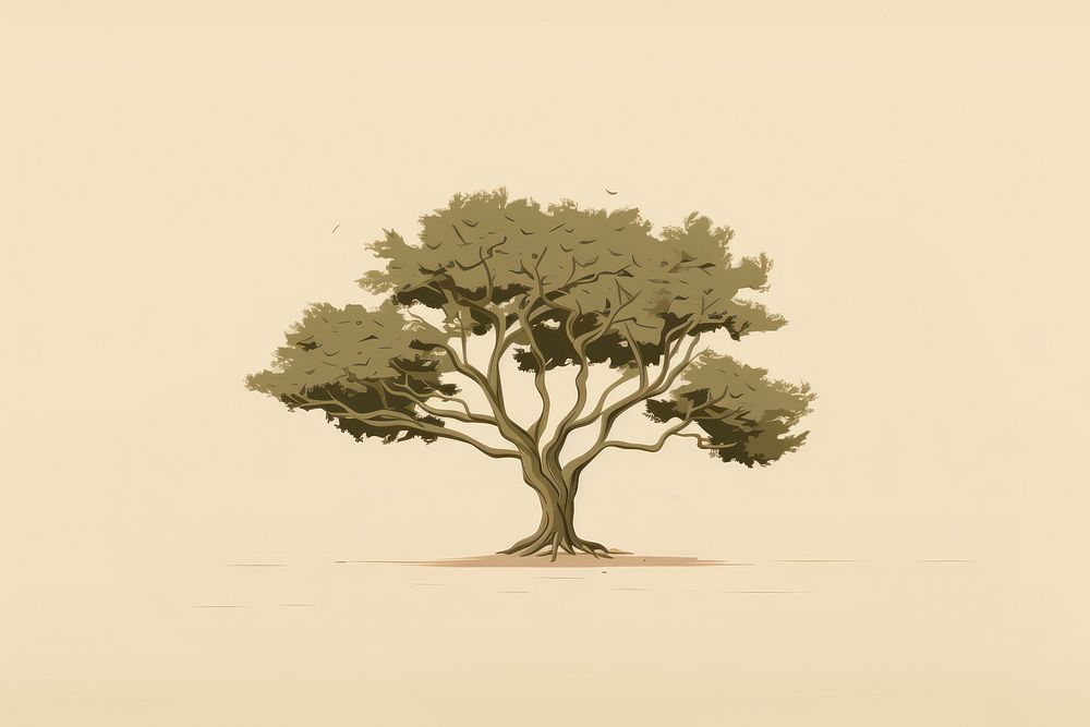 Tree drawing sketch plant. AI | Free Photo Illustration - rawpixel