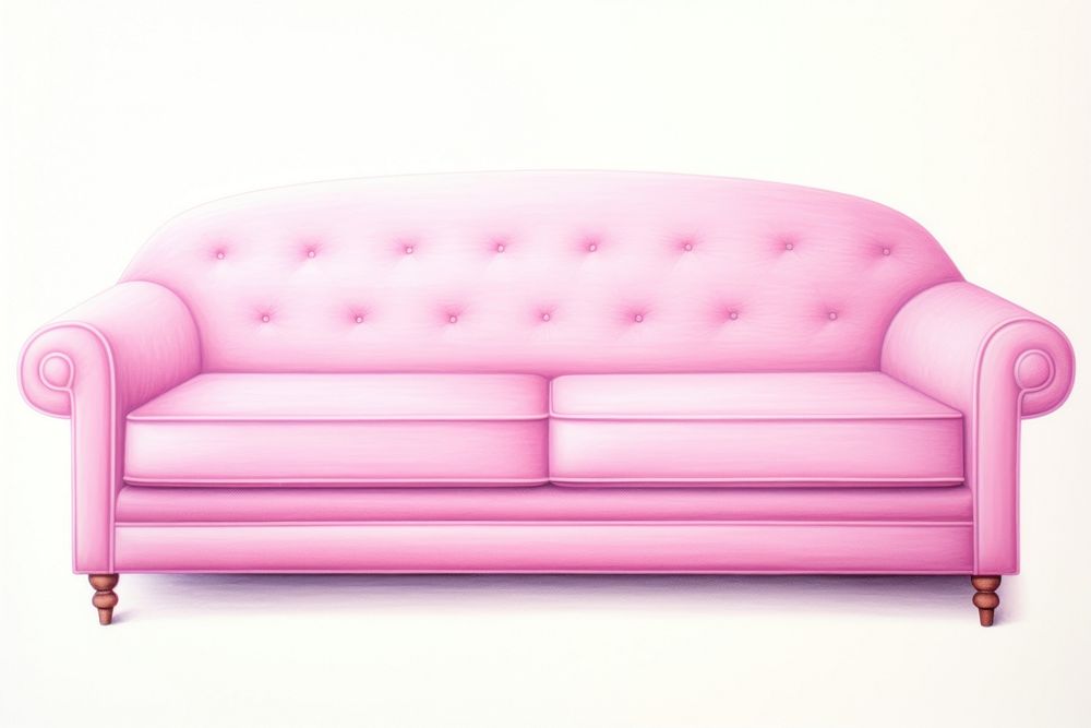 Luxury pink sofa furniture white | Free Photo Illustration - rawpixel