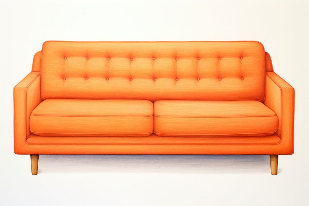 Luxury orange sofa furniture red | Premium Photo Illustration - rawpixel