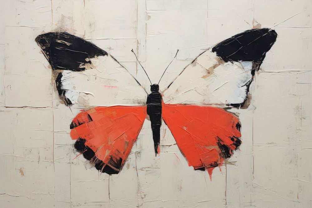 Minimal simple butterfly art animal | Free Photo Illustration - rawpixel