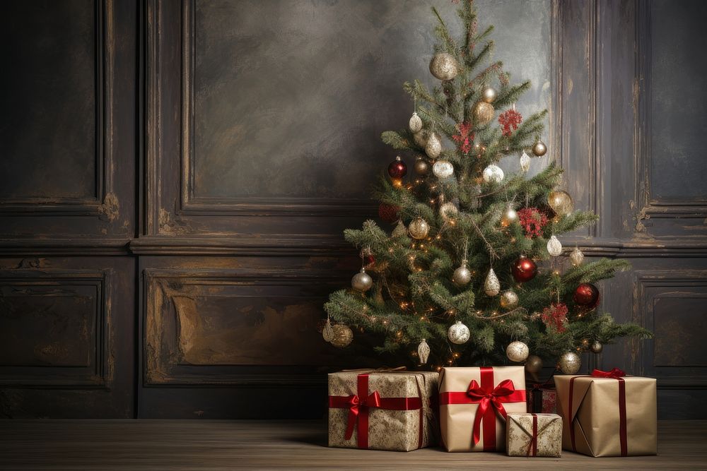 Christmas tree plant gift box. | Free Photo - rawpixel