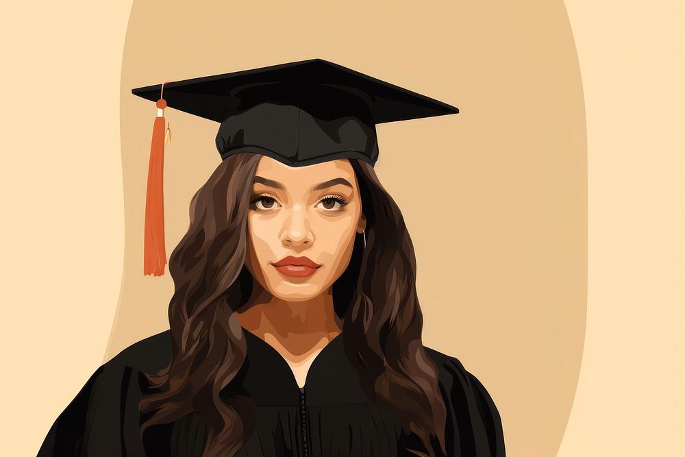 Graduation portrait adult intelligence. | Free Photo Illustration ...