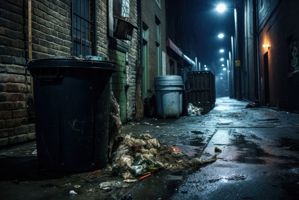 Waste garbage alley street. AI | Premium Photo - rawpixel