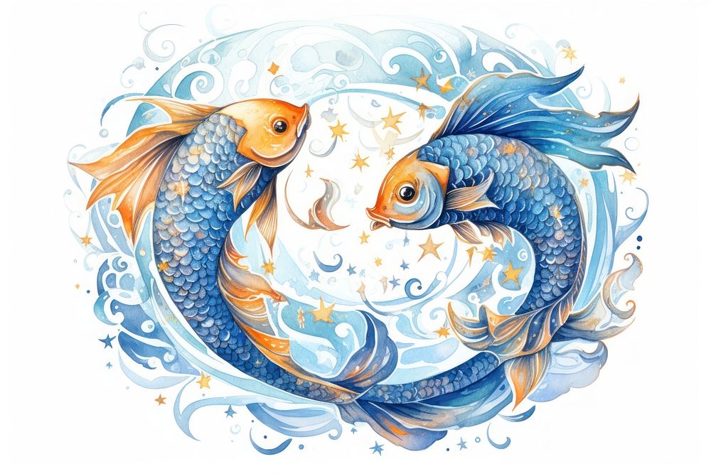 Horoscope Pisces animal fish creativity. | Free Photo Illustration ...