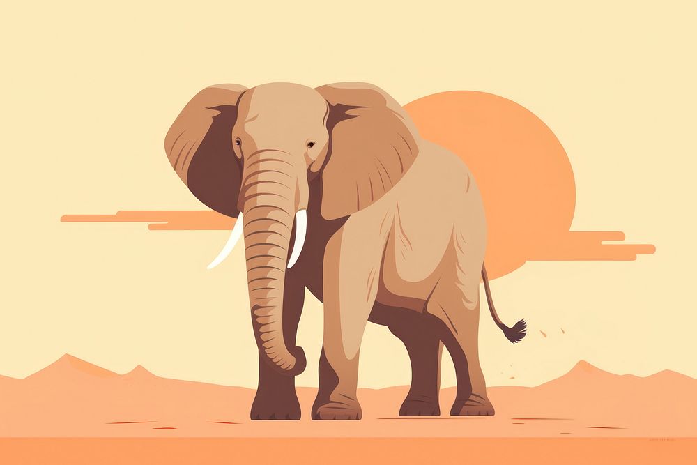Elephant wildlife animal mammal. AI | Free Photo Illustration - rawpixel
