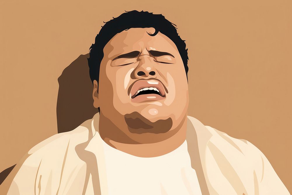 Plus size male crying adult | Free Photo Illustration - rawpixel