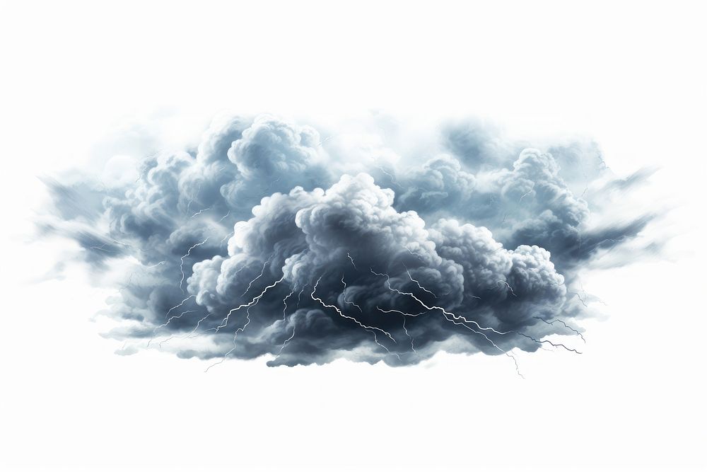 Thunderstorm 2D thunderstorm lightning outdoors. | Free Photo ...