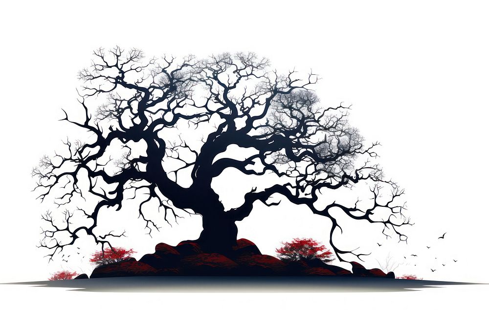 Tree silhouette tree plant. AI | Premium Photo Illustration - rawpixel