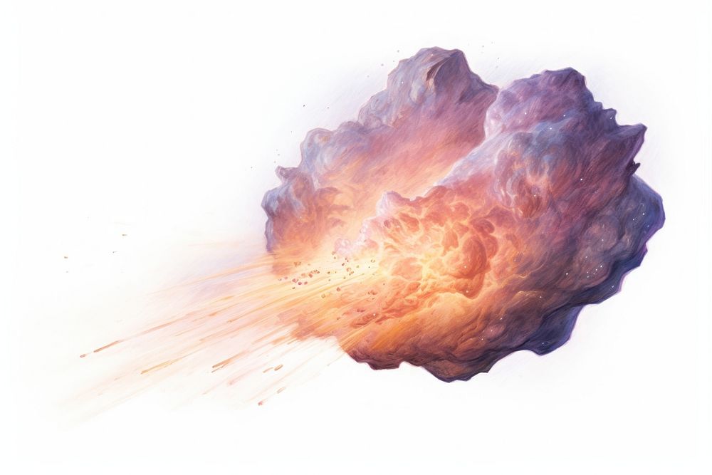 Meteor fire white background invertebrate. | Free Photo Illustration ...