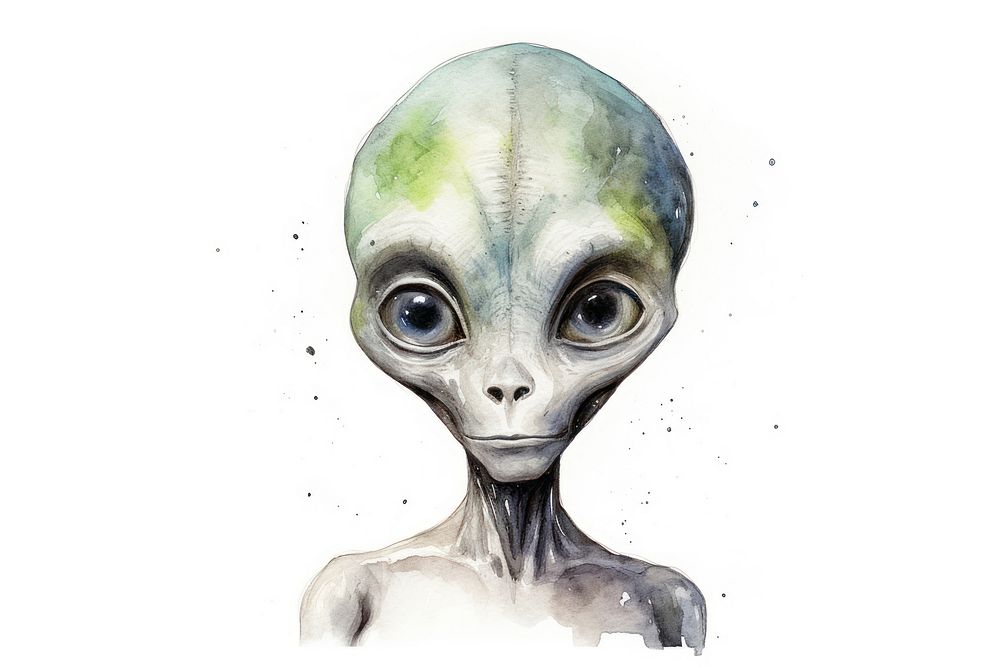 Space alien representation portrait. AI | Premium Photo Illustration ...