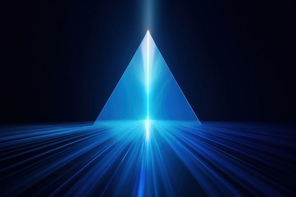 Refraction pyramid effect, black background, | Free Photo - rawpixel