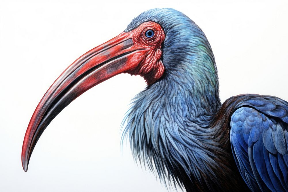 Ibis drawing animal bird. AI | Premium Photo Illustration - rawpixel