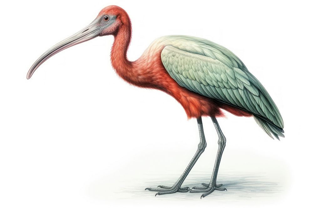 Ibis drawing animal bird. AI | Premium Photo Illustration - rawpixel