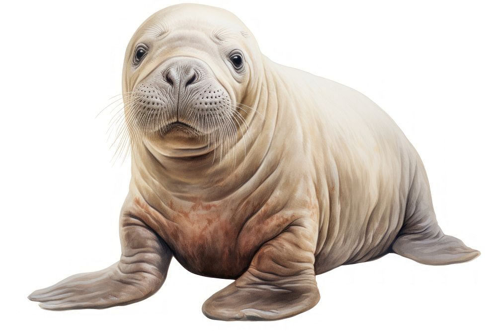 Baby Walrus wildlife animal mammal. | Premium Photo Illustration - rawpixel