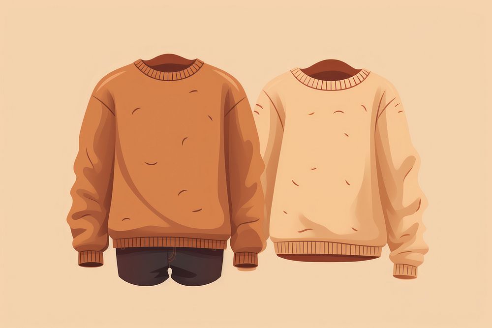 Couple matching sweaters sweatshirt outerwear | Free Photo Illustration ...