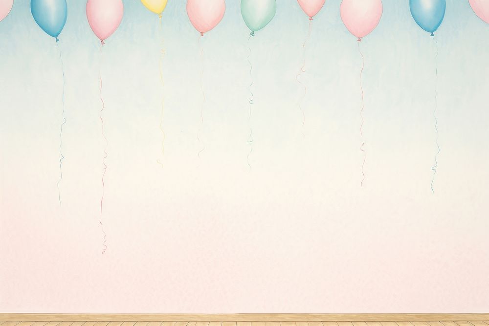 Balloon party pastel colored backgrounds | Free Photo Illustration ...