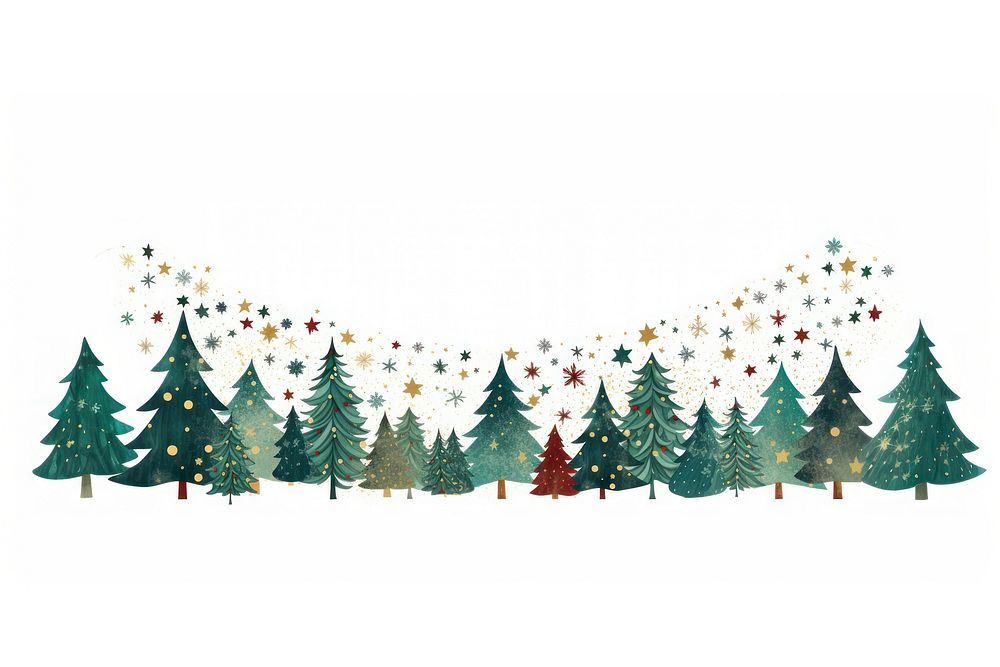 Christmas Tree Border Clip Art