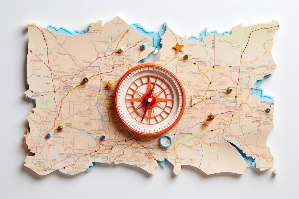 Compass map topography world map. | Premium Photo - rawpixel