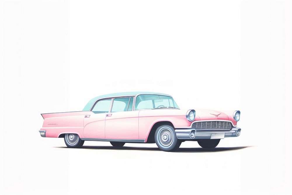 Car vehicle drawing white background. | Premium Photo Illustration ...