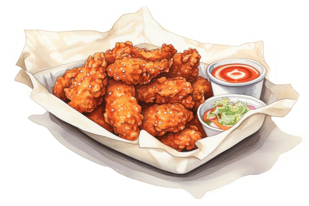 Korean fried chicken paper food | Premium Photo Illustration - rawpixel