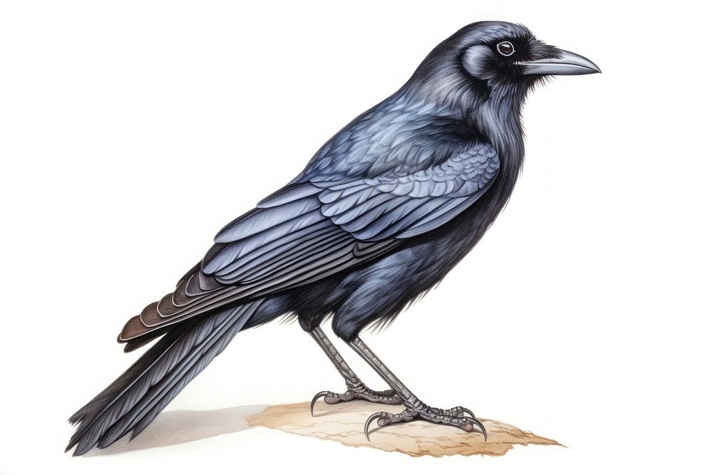 Crow drawing animal bird. AI | Free Photo Illustration - rawpixel