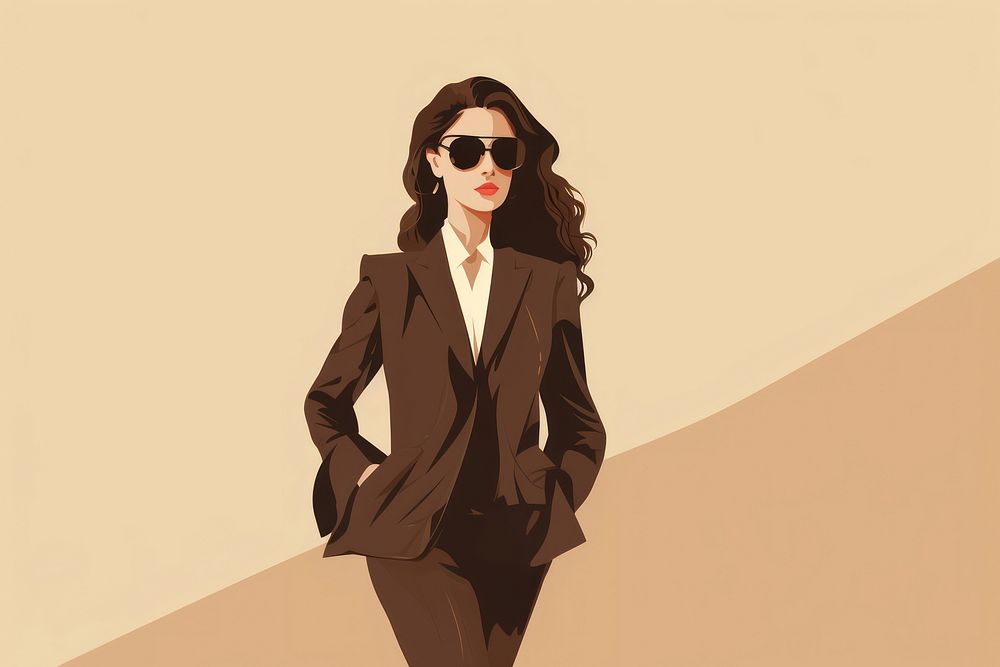 Woman lawyer blazer jacket sunglasses. | Free Photo Illustration - rawpixel