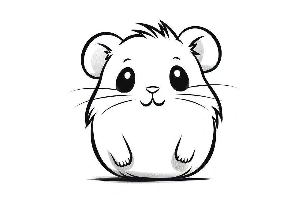 Hamster drawing mammal animal. | Premium Photo Illustration - rawpixel