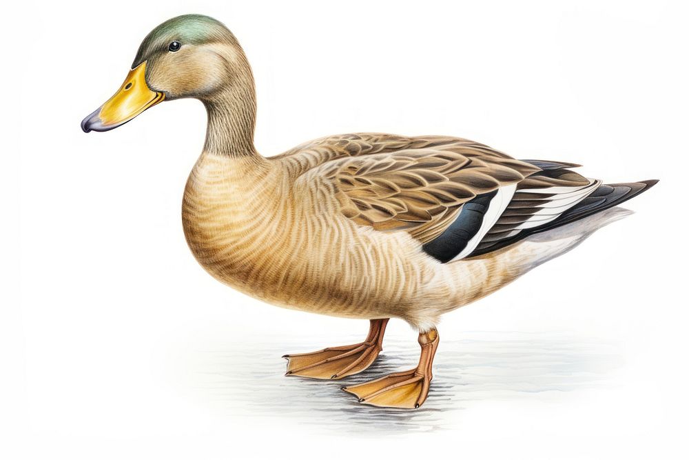Duck animal wildlife drawing. | Free Photo Illustration - rawpixel