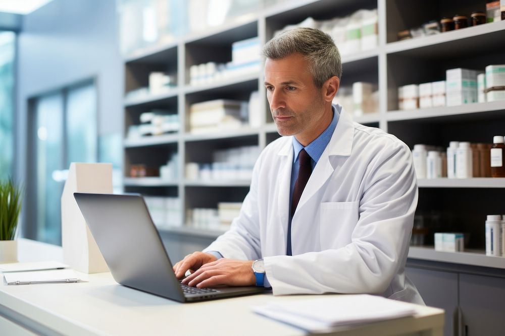 Laptop computer pharmacy looking. | Free Photo - rawpixel