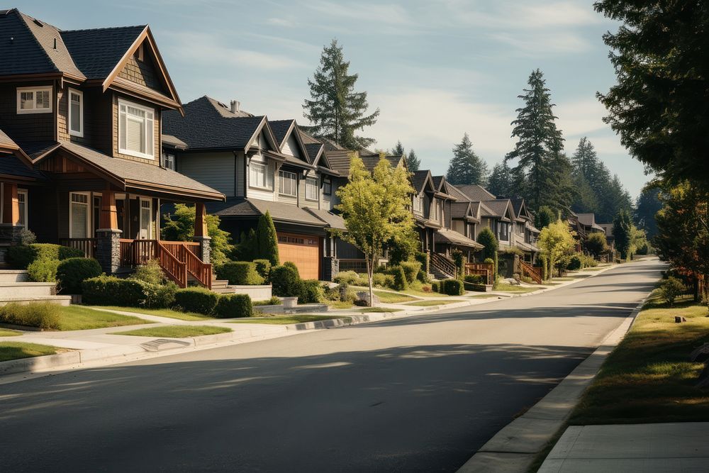 Suburb street house infrastructure. | Free Photo - rawpixel