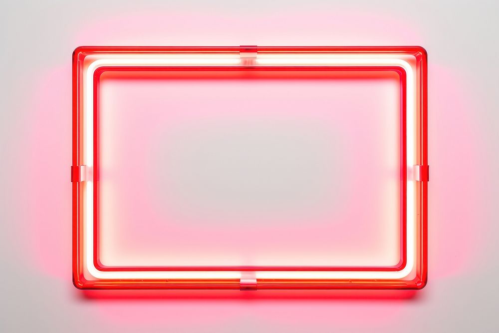 Neon frame light red illuminated. | Premium Photo - rawpixel