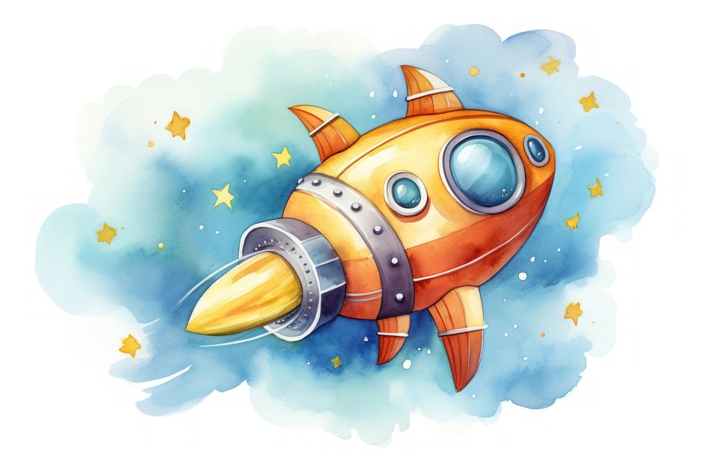 Cute spaceship aircraft vehicle transportation | Premium Photo ...