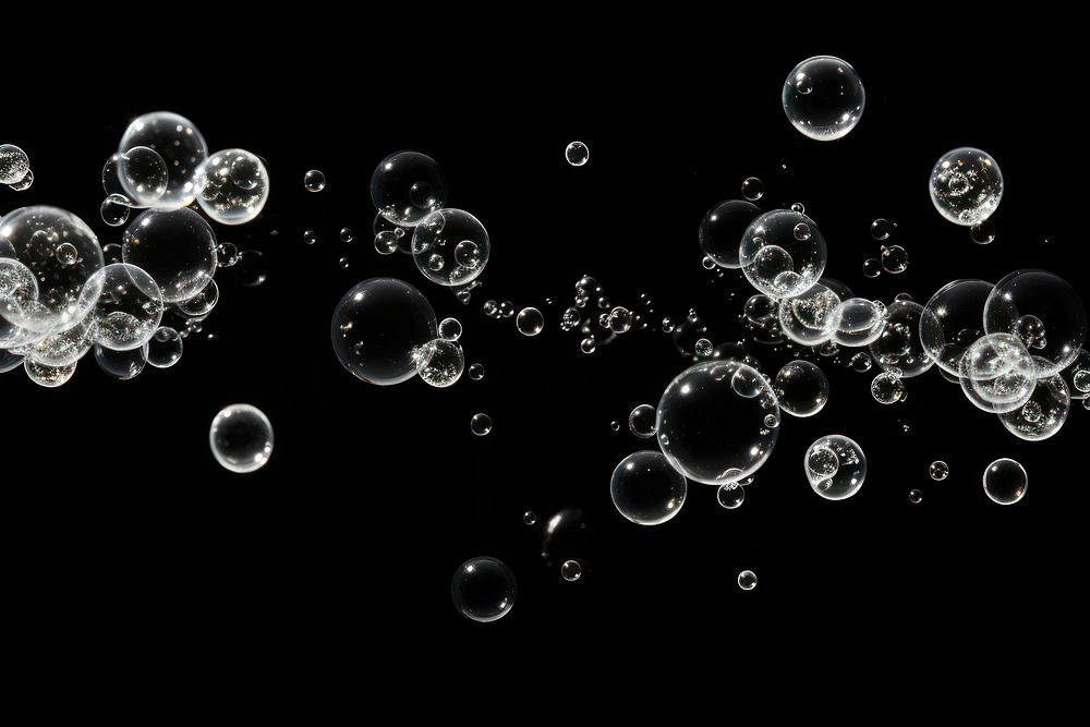 Isolated bubble effect, black background, | Premium Photo - rawpixel