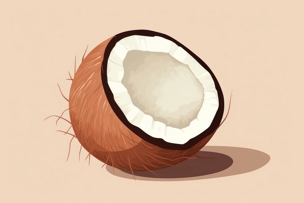 Whole coconut chestnut eggshell produce. | Premium Photo Illustration ...