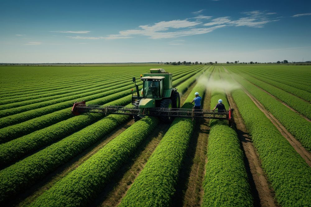 Green crops harvesting outdoors horizon. | Premium Photo - rawpixel