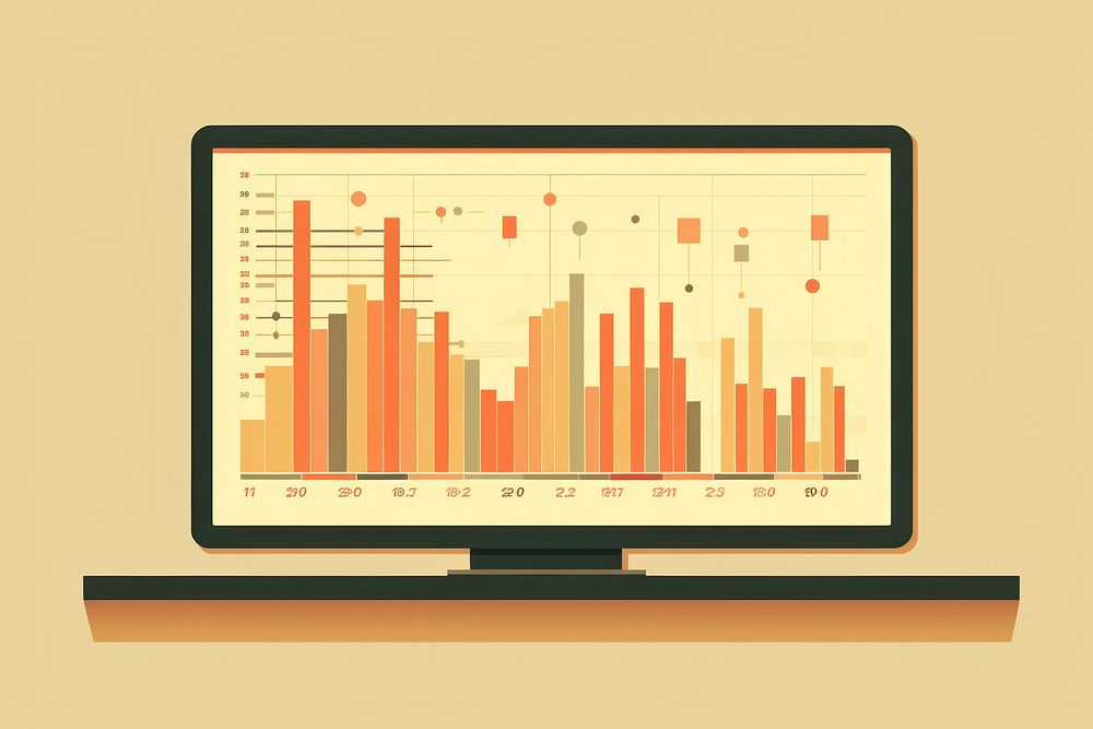 Data analytic screen chart electronics. | Free Photo Illustration ...