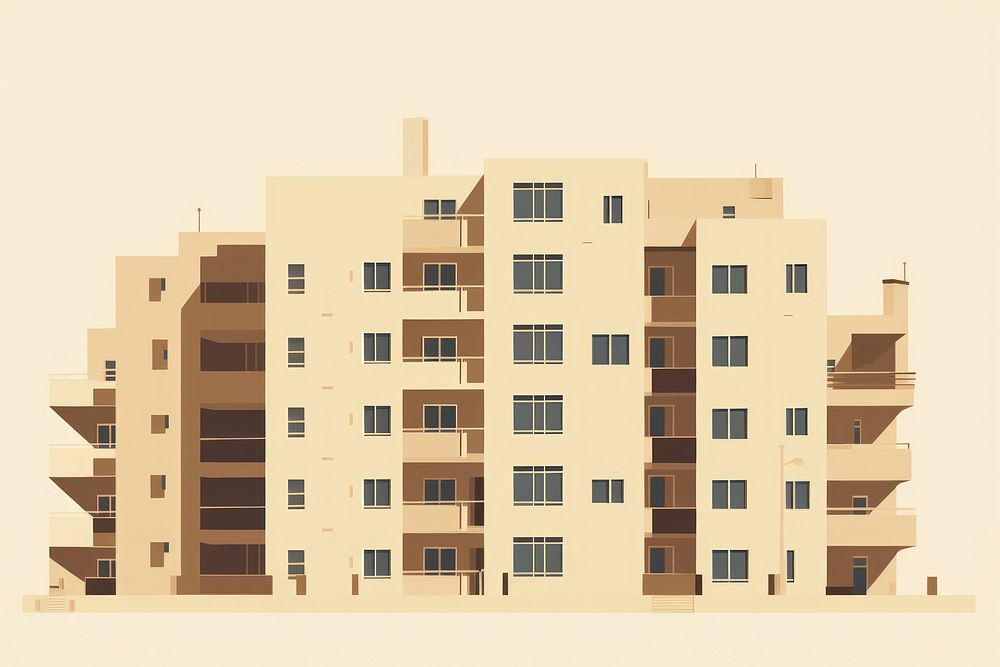 Modern apartment building architecture city | Free Photo Illustration ...