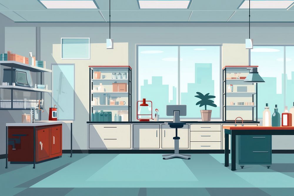 Lab room architecture electronics technology. | Premium Photo ...