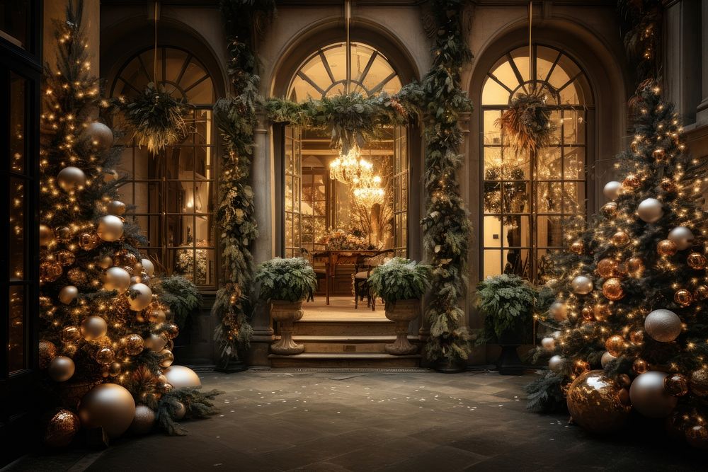 Chrsitmas decoration christmas plant architecture | Premium Photo ...