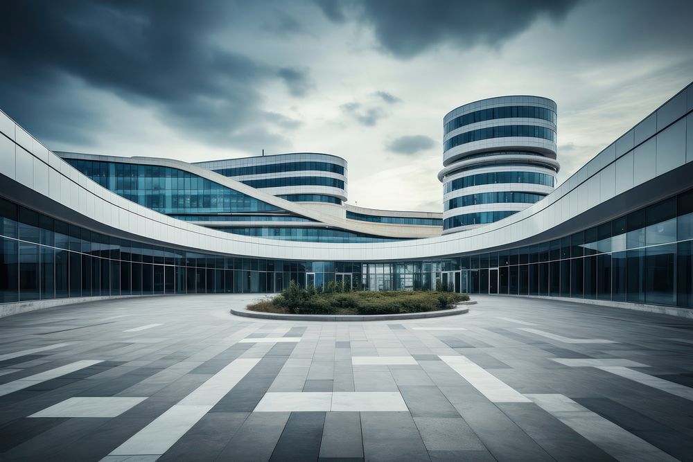 Modern hospital building architecture headquarters | Free Photo - rawpixel