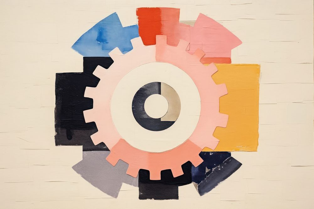 Gear painting art creativity. AI | Premium Photo Illustration - rawpixel